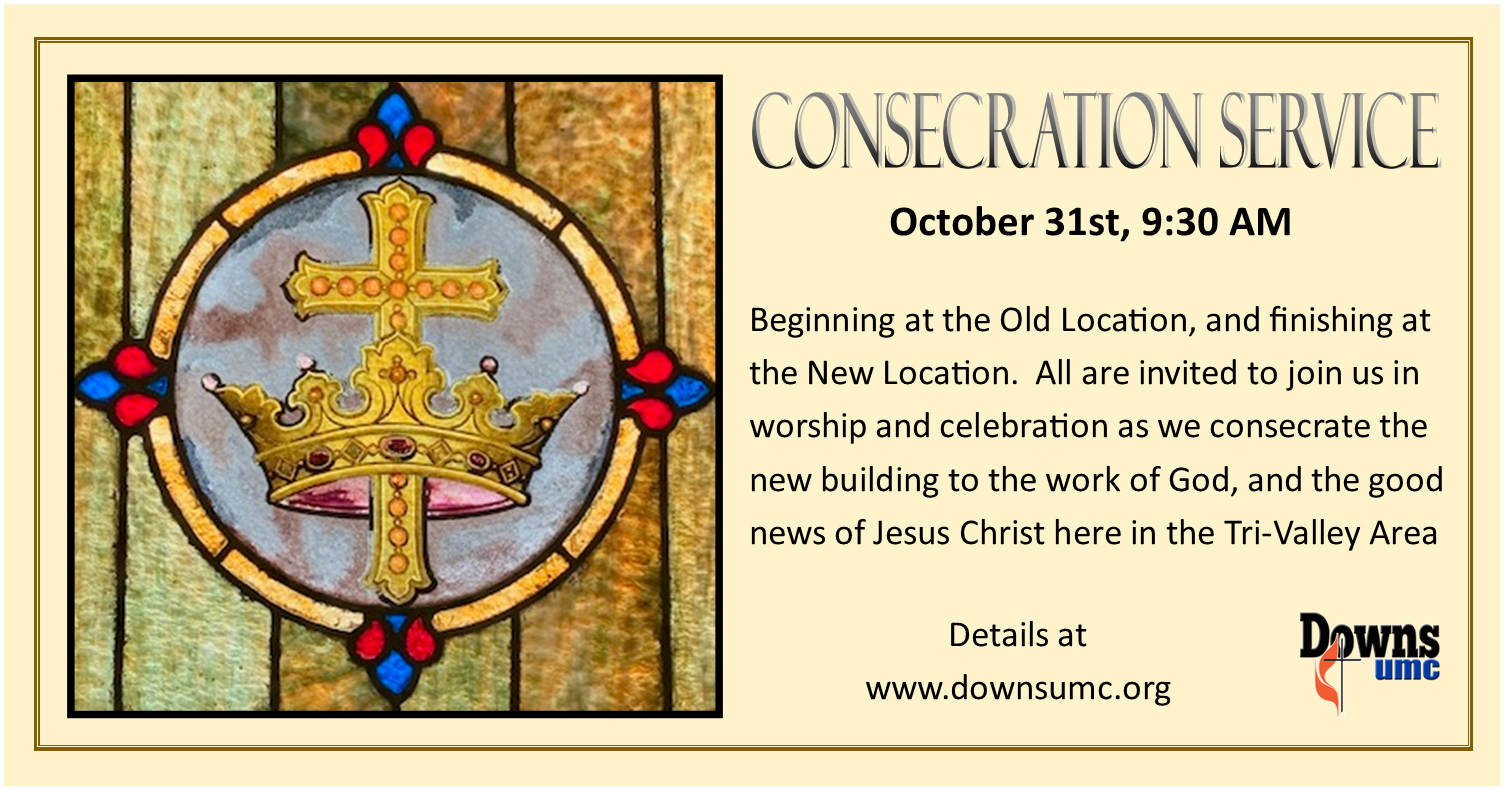 consecration event – Downs United Methodist Church